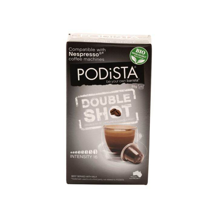 Podista "Double Shot" Intensity 16 With Guarana Extract Nespresso ...