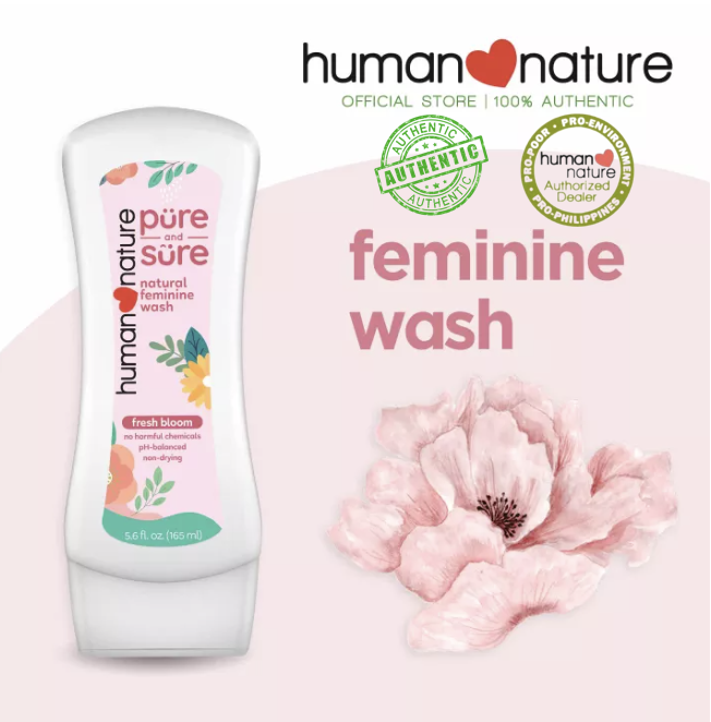 Human Nature Pure and Sure Feminine Wash Fresh Blossoms 165ml | Natural Freshness, Moisturizing ...