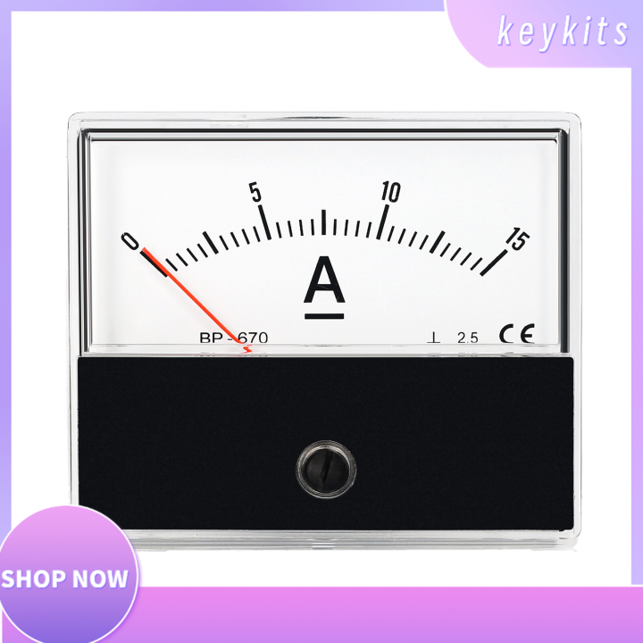 keykits- Analog Current Panel Meter Ammeter Gauge Class 2.0 Accuracy DC ...