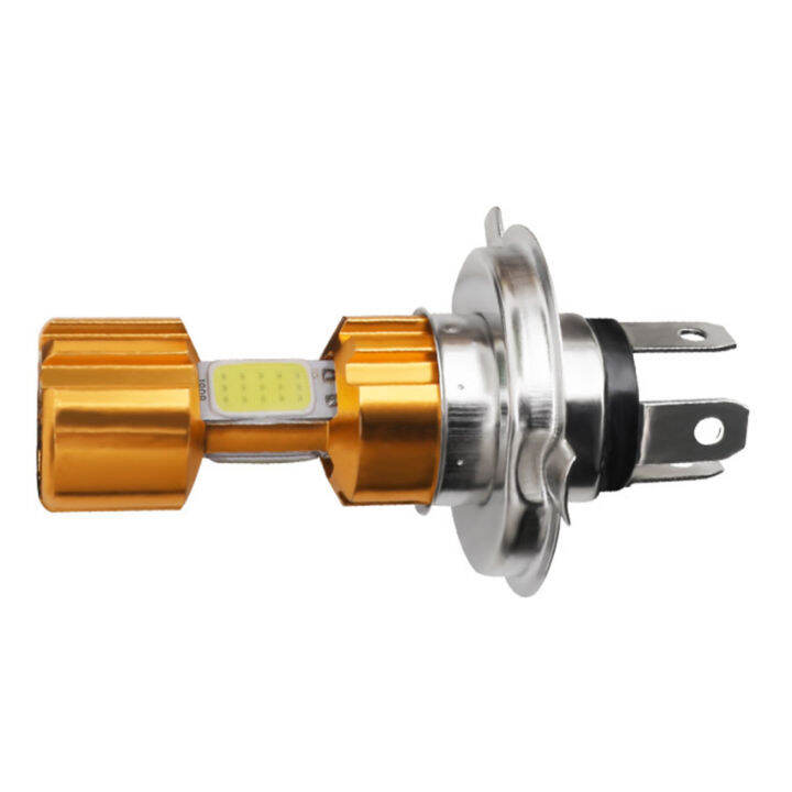 H4 LED 3 COB Motorcycle Headlight Bulb 2000LM 6000K Hi/Lo Beam Light ...