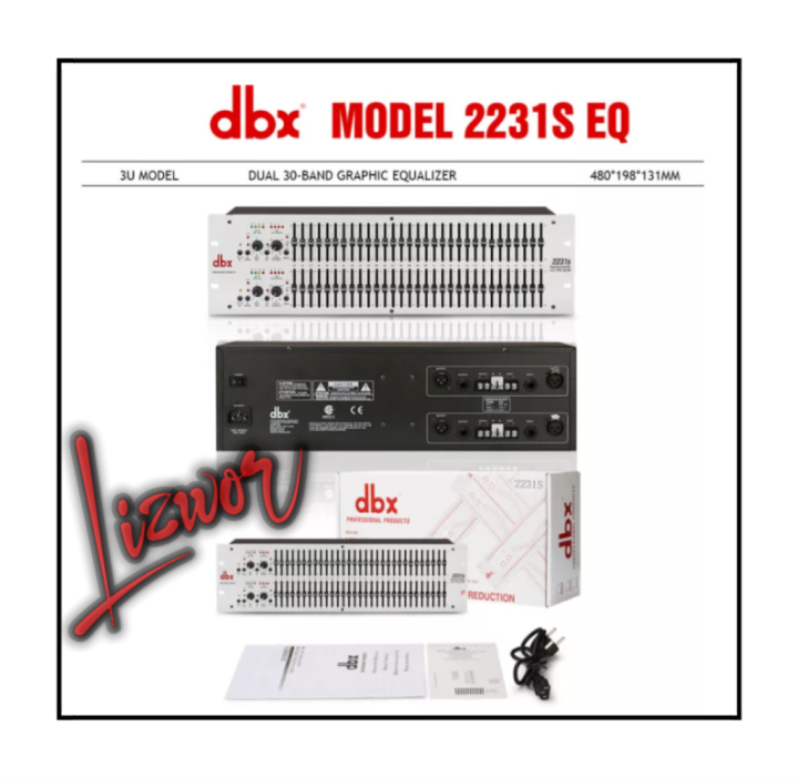 DBX 2231s EQ Graphic Equalizer/Limiter with Type III Noise Reduction sound system dj equipment ...