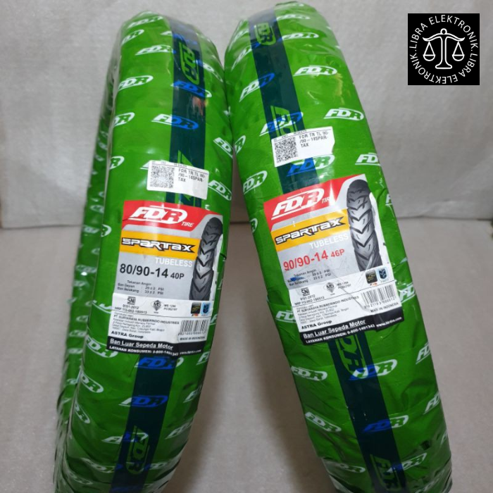 FDR SPARTAX Ban Motor Matic R14 Uk 80/90-14 & 90/90-14Tubeless Beat ...