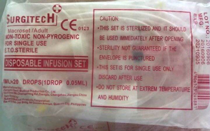 Infusion Set Sureguard/Surgitech Macroset/Microset | Lazada PH