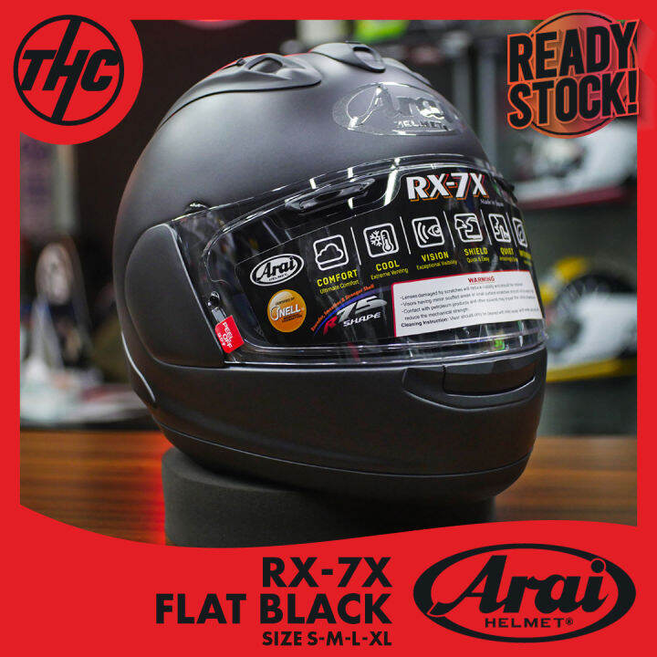 ARAI HELM FULL FACE RX-7X RX7X POLOSAN FLAT BLACK | Lazada Indonesia