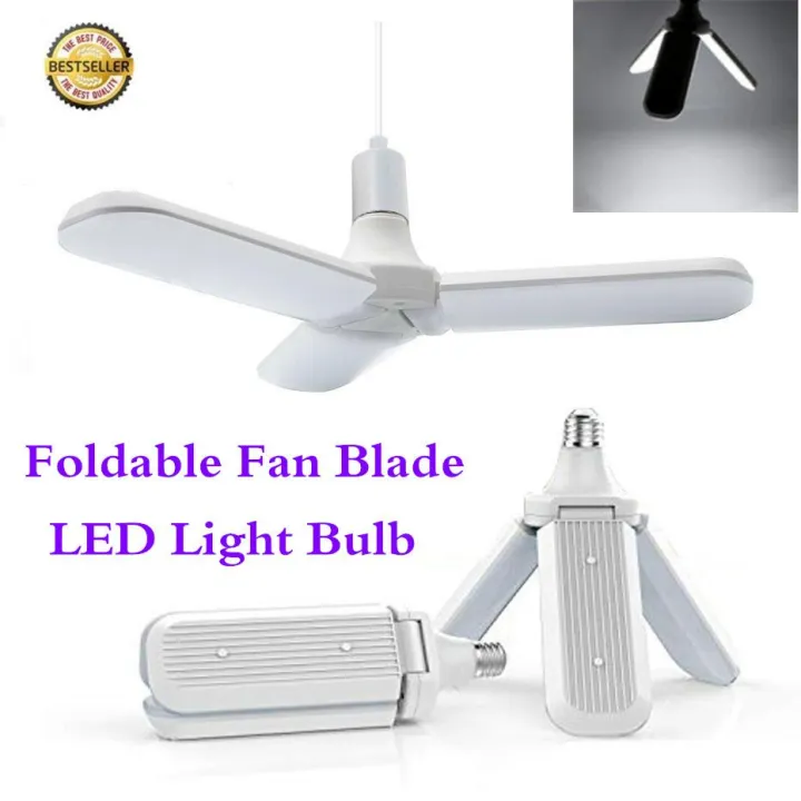 45W 6500K AC170-265V High Bright Light Bulb Foldable Fan Blade LED ...