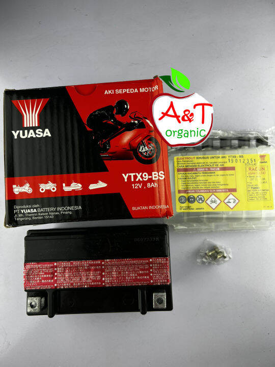 YUASA YTX9-BS 8Ah Genuine Battery INDONESIA for Piaggio Vespa / bmw G310 GS / KTM 200 / 390 ...