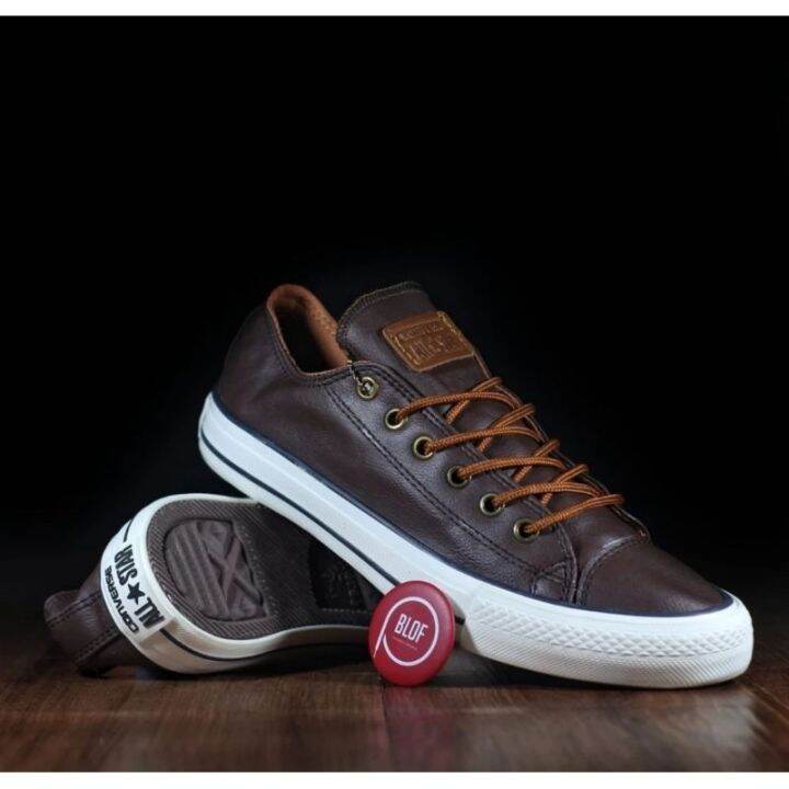 Converse Shoes Old Brown Leather All Star Shoes Chuck Taylor Low ...