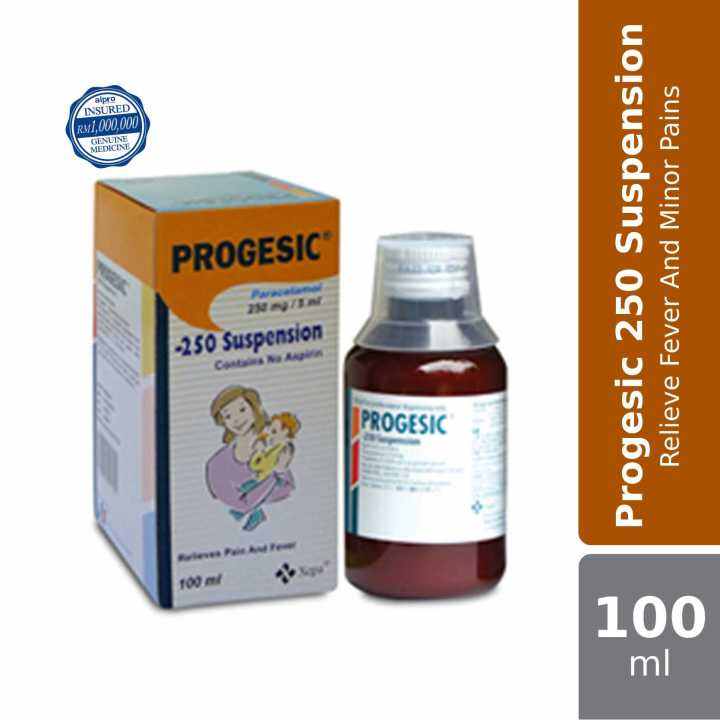 Alpro Pharmacy Progesic 250 Suspension 100ml | Relieve Fever And Minor ...