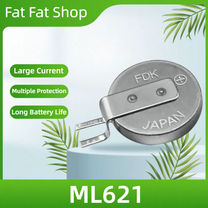แบตเตอรี่ ML621 Fujitsu FDK 1ชิ้นแบตเตอรี่แบบกระดุมแบบชาร์จไฟได้3V ...