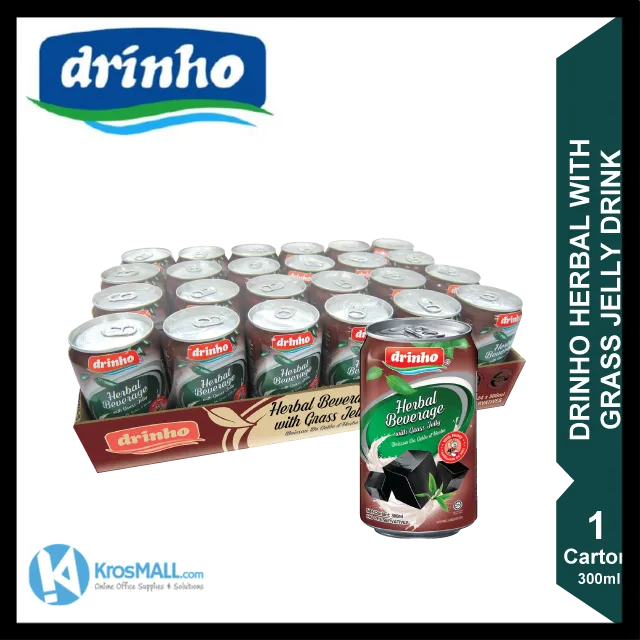 Drinho Herbal with Grass Jelly Drink 1 Carton (24 x 300ml) | Lazada