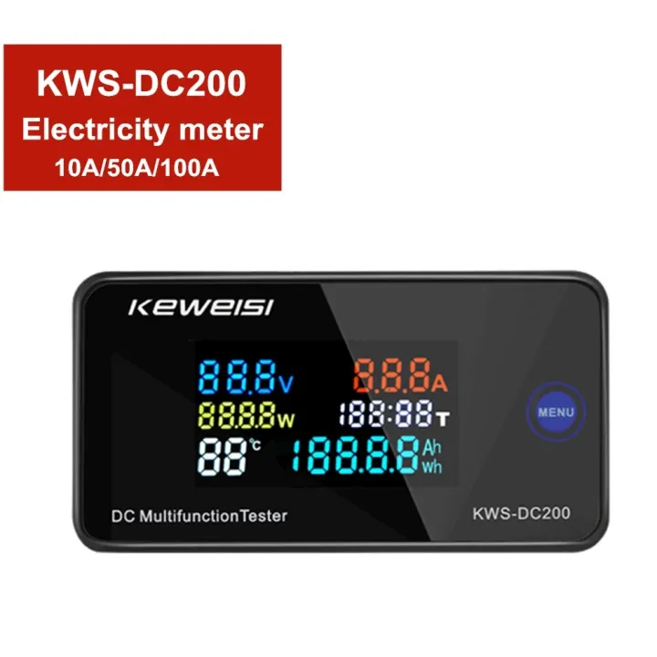 【CW】 KWS DC200 Digital Voltmeter Ammeter Wattmeter Electricity with Function 0 200V 100A ...