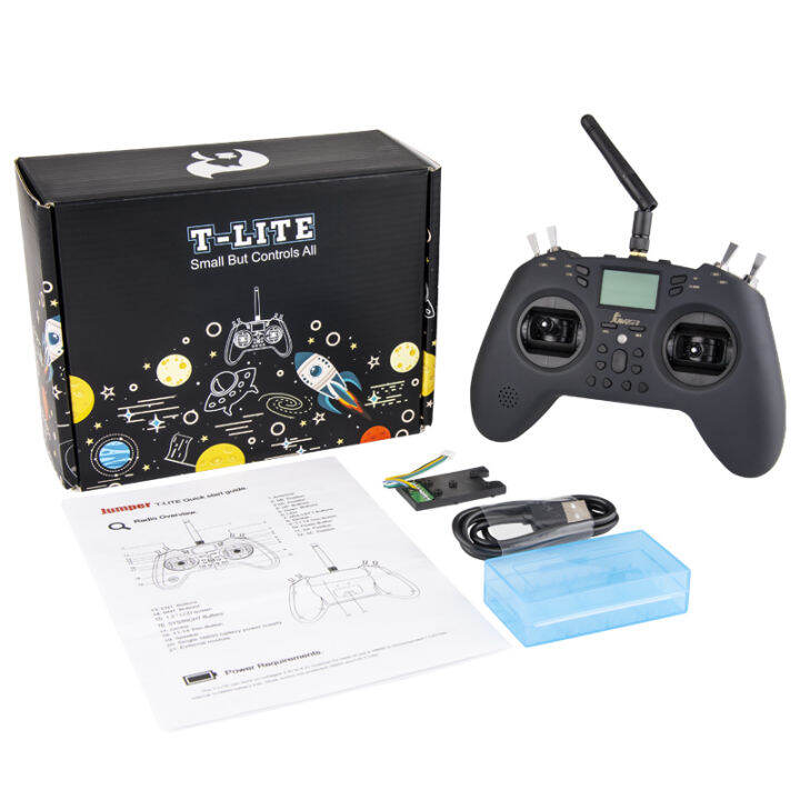 Jumper T-LITE รุ่นเครื่องบินรีโมทคอนโทรล OPENTX มัลติโปรโตคอลแกะสีดำ ...