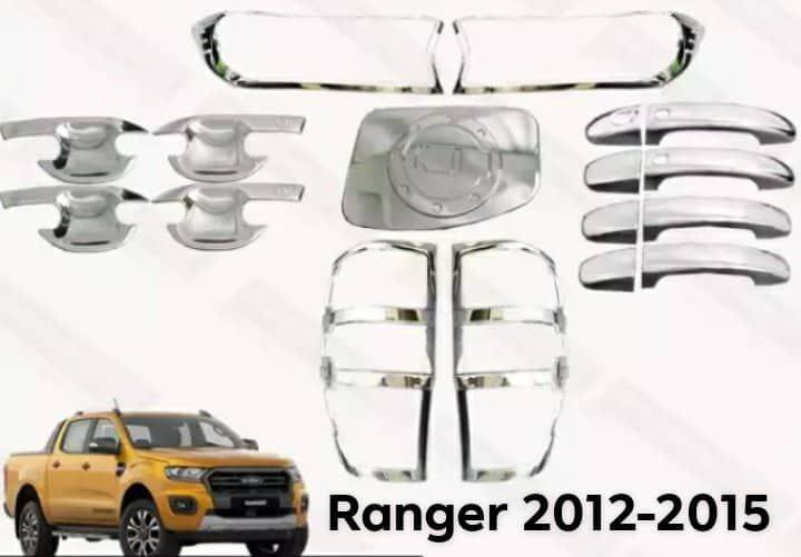 Ford Ranger 2012-2015 Chrome Garnish Combo Set Cover | Lazada PH