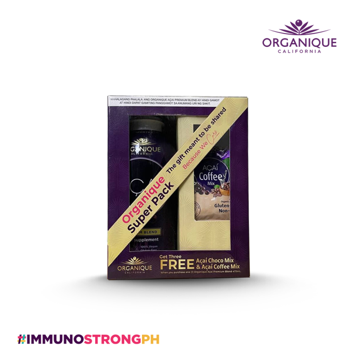 Organique Acai Super Pack 473ml with Free 3 Sachets of Coffee & Choco ...