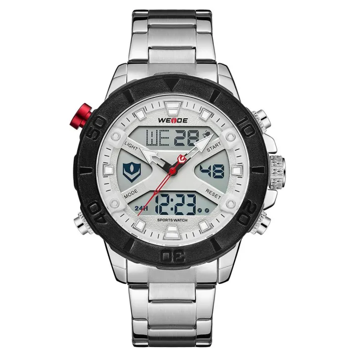 WEIDE Watch for Men's WH8503-2C-WHITE DIAL Silver Stainless Steel Band ...