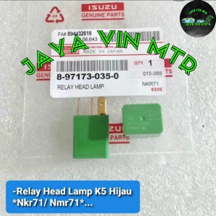 relay head lamp K5 hijau Isuzu NKR71 NMR71 8-97173-035 original ...