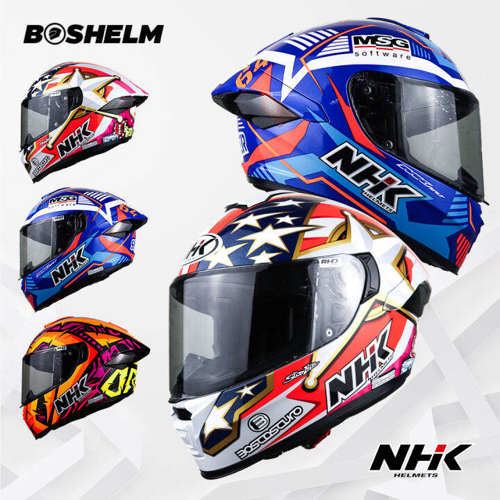 BOSHELM Helm NHK MARK 1 GP EDITION Helm Full Face SNI | Lazada Indonesia