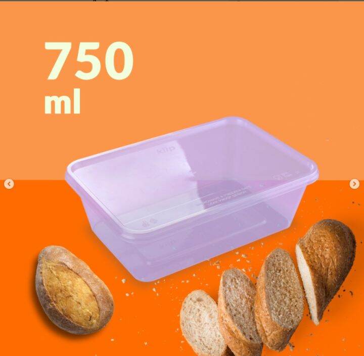 750ML (1 Dus) Kiip Thinwall Food Container Kotak Makan Box Plastik ...