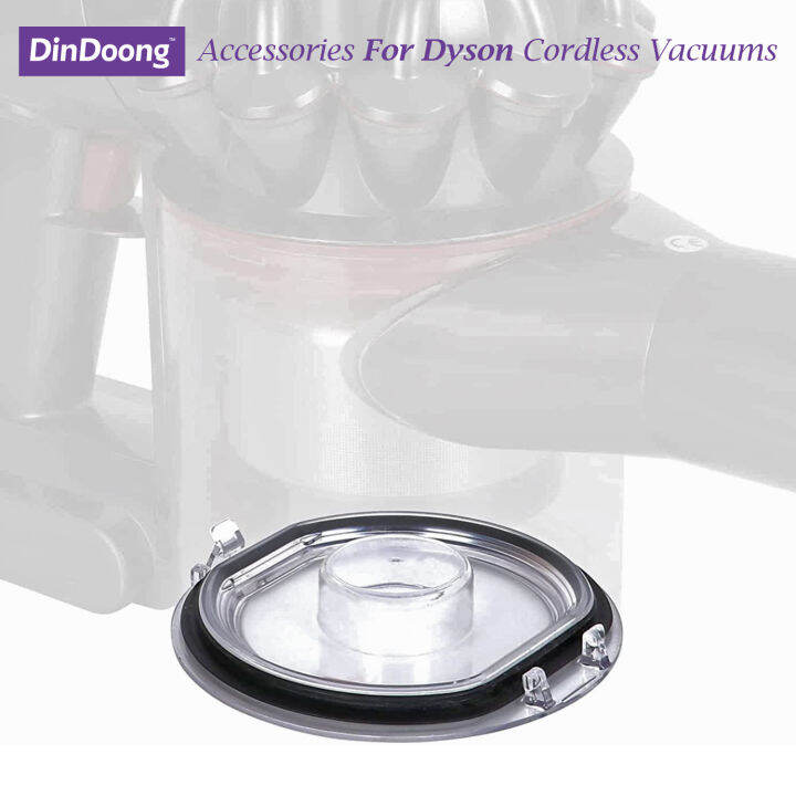 ฝาบิดถังฝุ่นสำหรับ DC58 V6 DC59 DC62 DC72 DC74เครื่องดูดฝุ่นฝุ่นชิ้นส่วนอะไหล่ทดแทนกล่องไม้พร้อม ...
