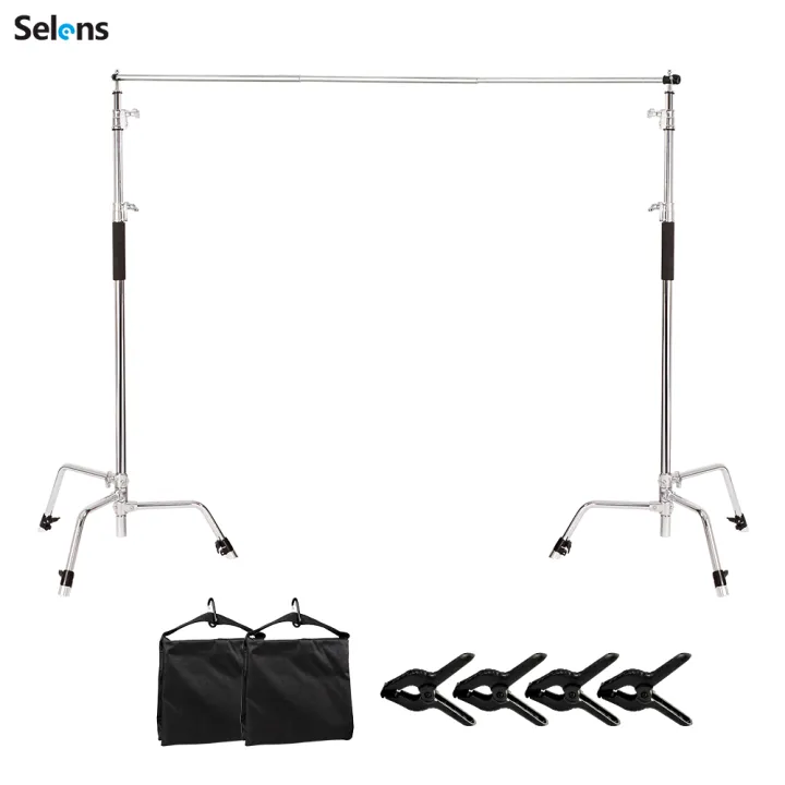 Selens 10x10FT / 3x3M Photo Backdrop Stand Kit, Heavy Duty Adjustable ...