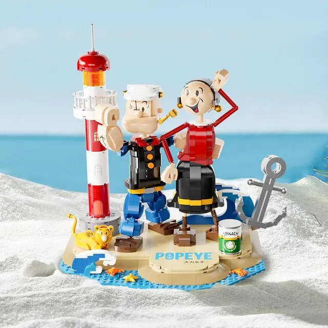 33เซนติเมตรคลาสสิกการ์ตูนรูปการกระทำ Popeye เซเลอร์อาคารบล็อกอิฐของเล่น ...