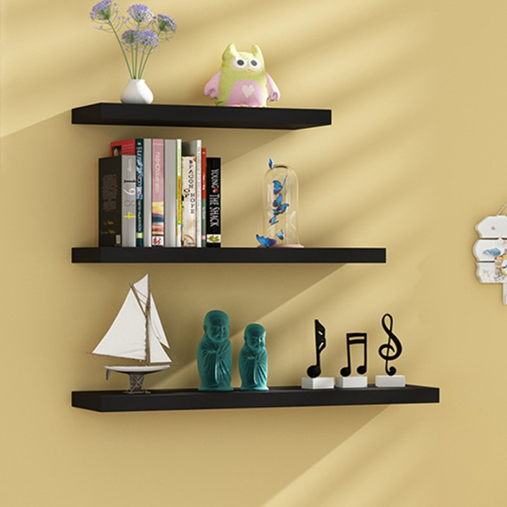 3PCS Wall Shelves WoodFloating Space Saver Book Shelf Storage Rack ...