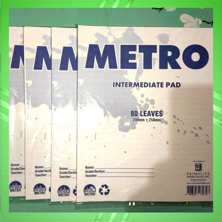 4GN INTERMEDIATE PAD METRO 80 LEAVES 200mm x 250mm | Lazada PH