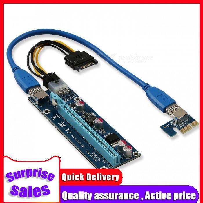 Pci-E 1x To 16x Riser Card 6 Pin Sata Power Supply Usb3 0 Cable 60cm ...