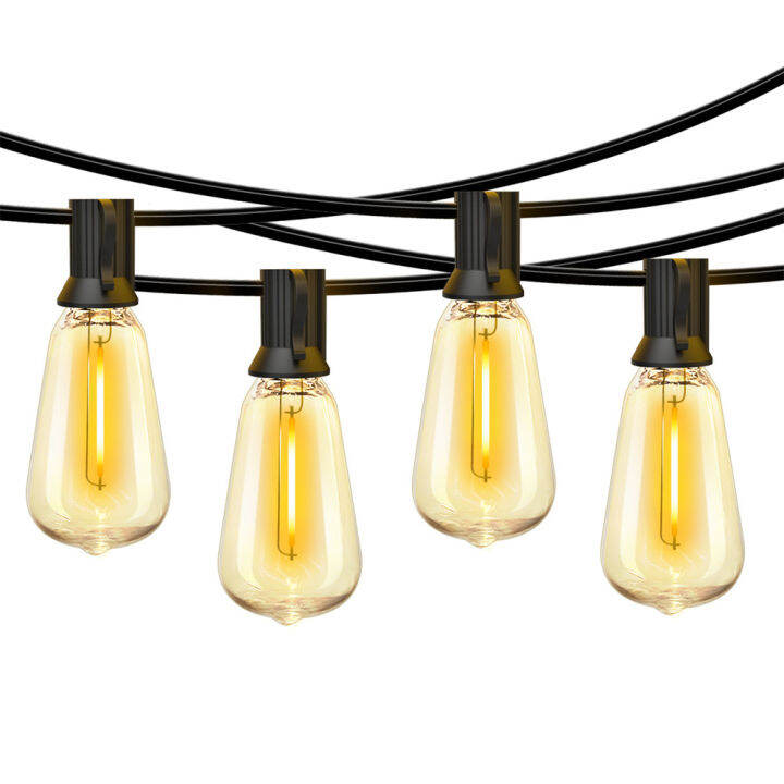 ST38 LED Outdoor String Lights Shatterproof Globe Bulbs IP45 Waterproof Patio Lights for Garden ...