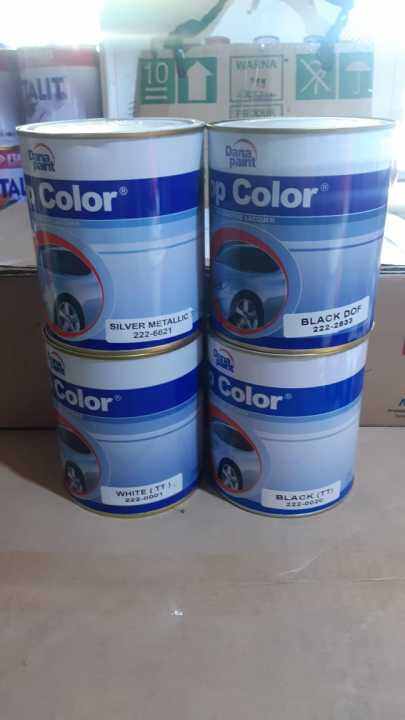 CAT DUCO TOP COLOR DANAPAINT SILVER & PUTIH & HITAM & DOFF 1 KG ...