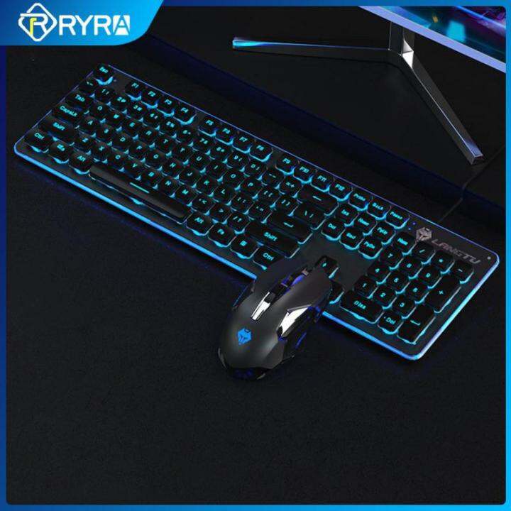 RYRA Keyboard And Mouse Combo RGB LED Backlight Keyboard With Wired ...