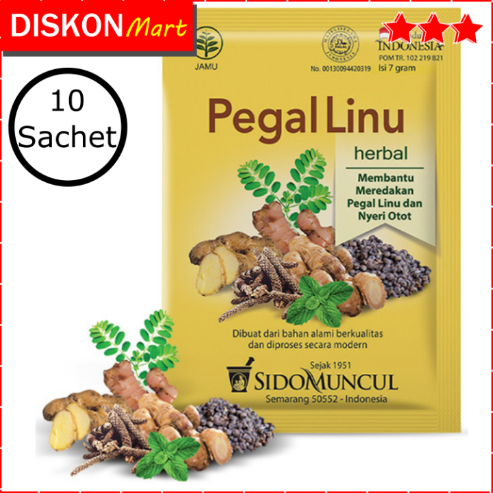 10 SACHET JAMU PEGAL LINU SIDOMUNCUL, OBAT PEGAL LINU NYERI OTOT SENDI ...