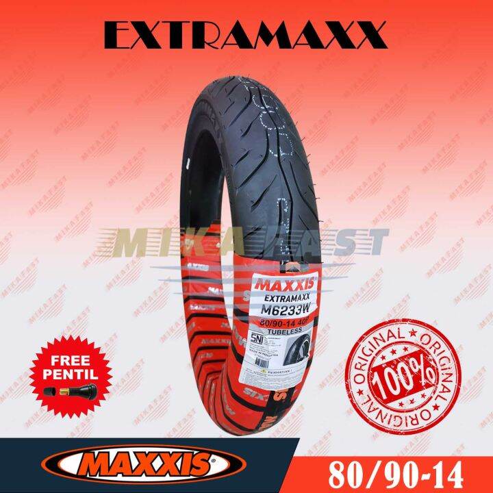 Ban Maxxis Extramaxx M6233W 80/90-14 Tubeless | Lazada Indonesia