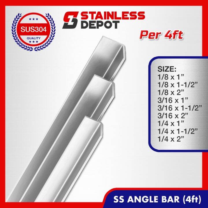 ♔4FT Stainless Angle Bar Stainless Bar Stainless Steel SUS304♫ | Lazada PH