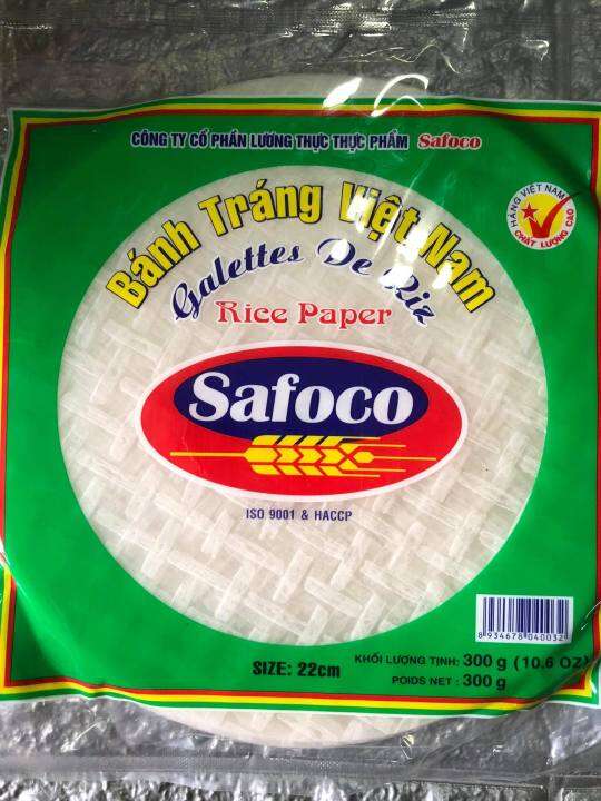 Rice Paper 22cm 300g Safoco Rice Wrapper Banh Trang Springrolls Vietnam ...