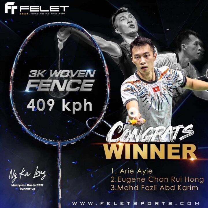 Raket Badminton Felet 3k Woven Fence Original | Lazada Indonesia