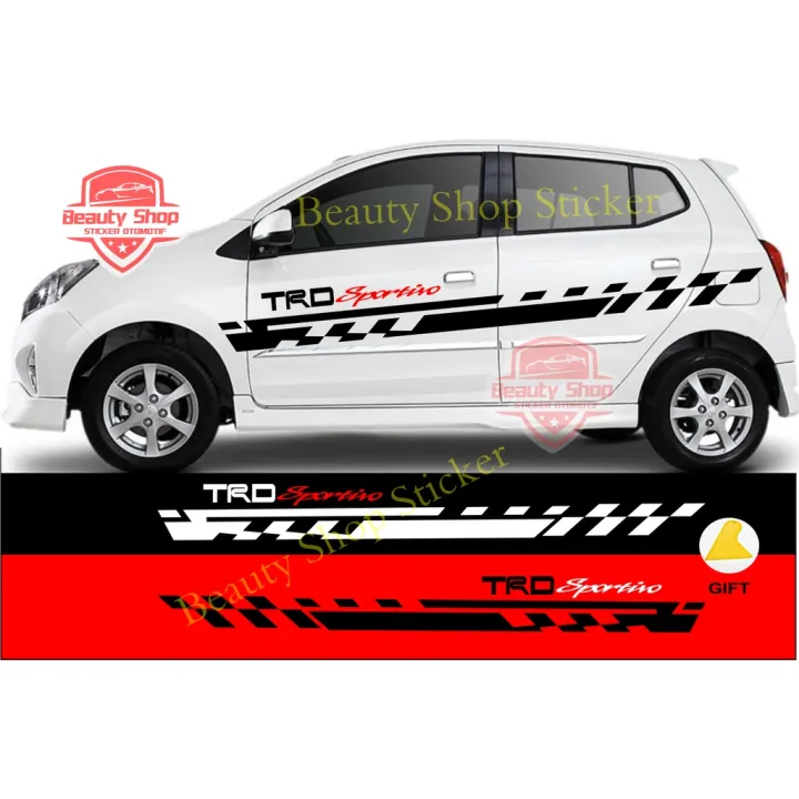 Stiker mobil Ayla Agya Honda Brio Cutting Sticker Mobil nissan march ...