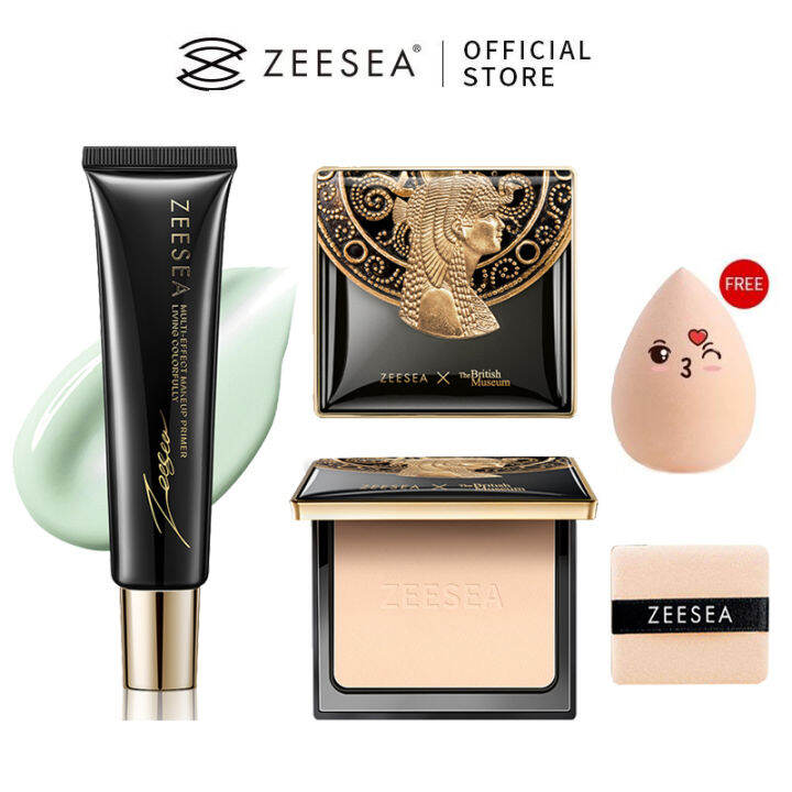 ZEESEA 30g Primer + ZEESEA Powder Oil-Control Long-lasting Waterproof Sweatproof Powder Makeup ...