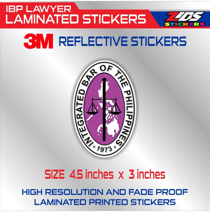 ibp lawyer 3M reflective printed laminated stickers | Lazada PH