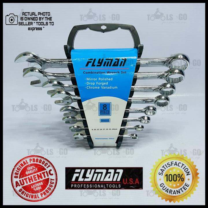 FLYMAN USA 8pcs Combination Wrench set 8-24 | Lazada PH