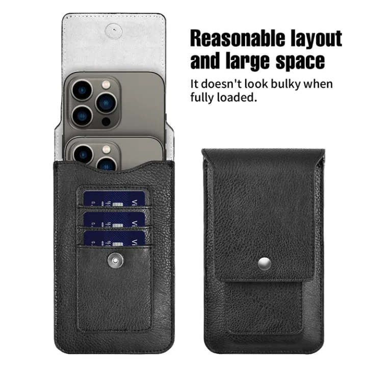 5.5/6.5/6.7/6.9/7.2 inch Universal Vertical Handphone Bag PU Leather 2 ...