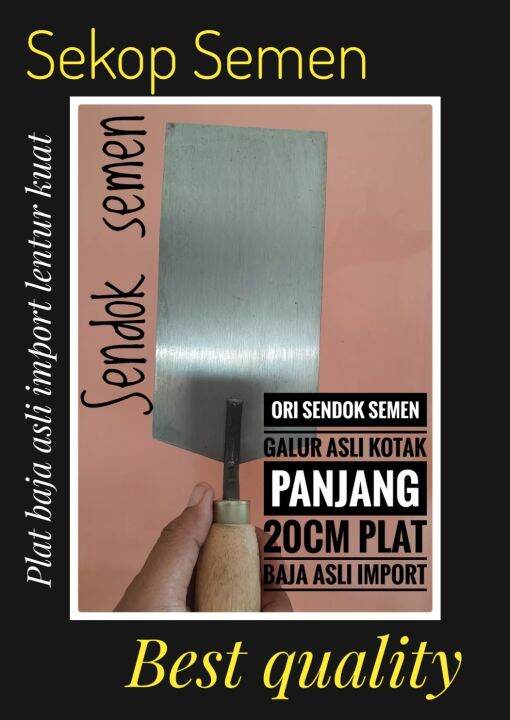 sendok semen kotak panjang 20cm Galur R alat tukang bangunan | Lazada ...