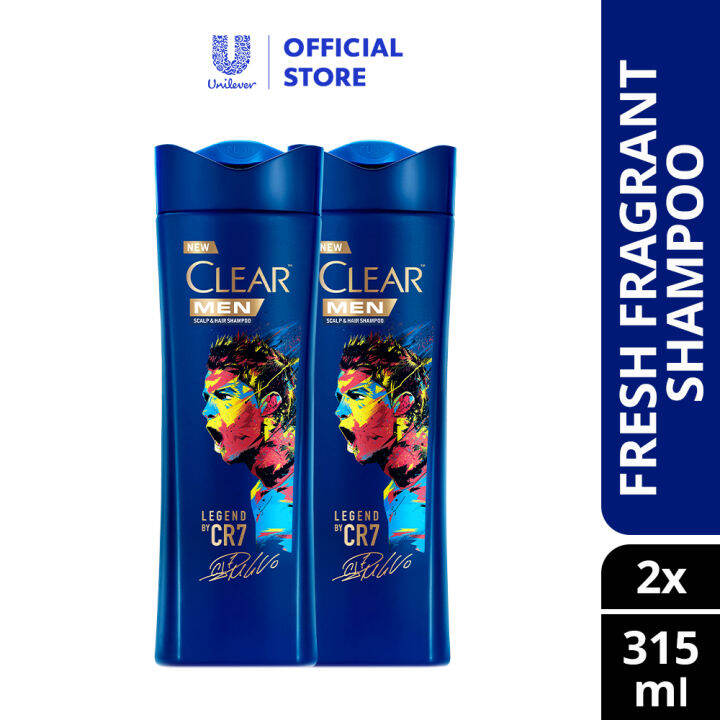 Clear Men Anti-Dandruff Shampoo CR7 Legend Edition 315ml x 2 | Lazada