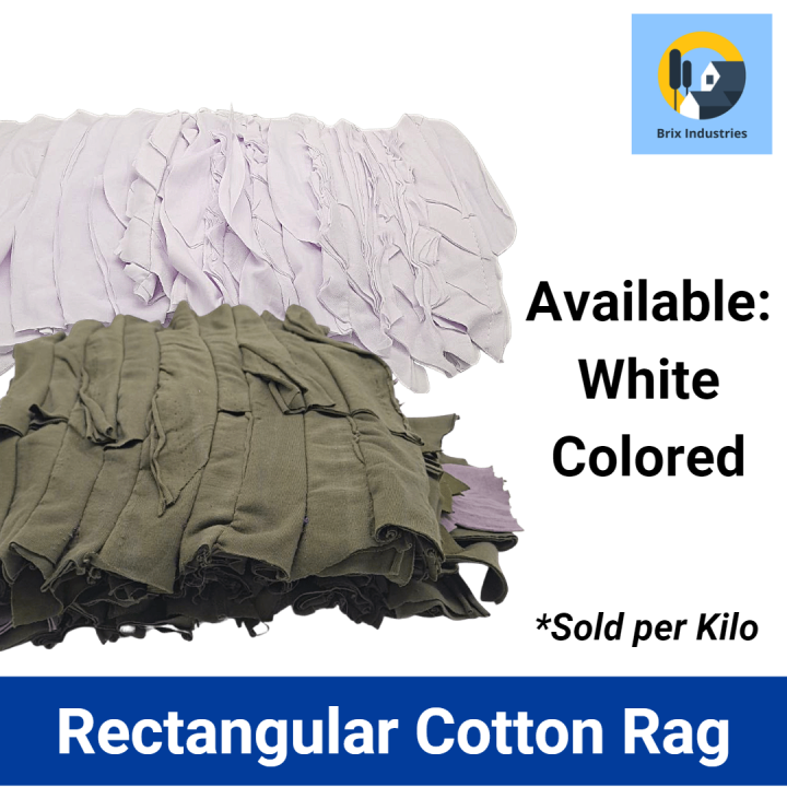 Cotton Rags Basahan Rectangle 1kg Colored or White Construction ...