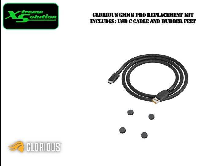 Glorious GMMK Pro Replacement Kit | Includes USB-C Cable and Rubber ...