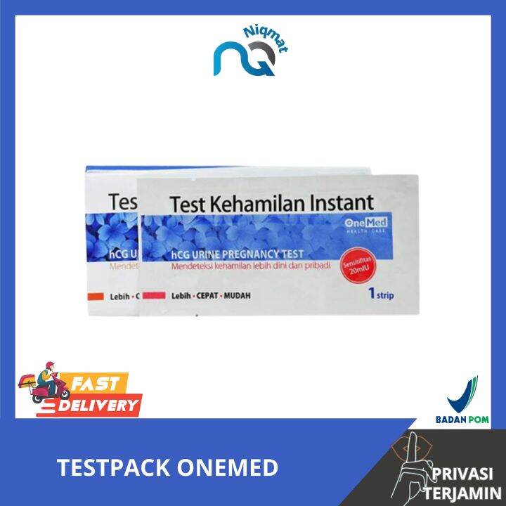 Tes Uji Kehamilan Testpack OneMed Tespek One Med hCG Urine Pregnancy 1 ...
