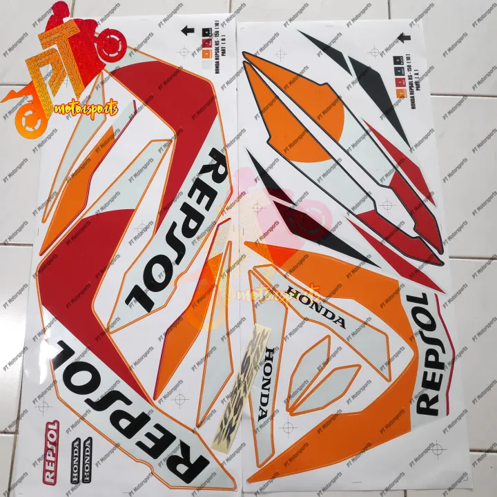Honda Rs 150 V2 Sticker Repsol NO 10 | Lazada