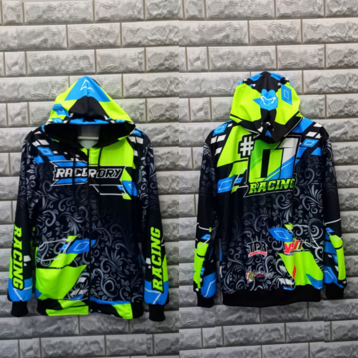 Jaket Racing Full Print/Jaket Racing Start/Jaket Balap Ijo Stabilo ...