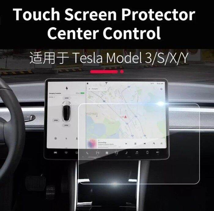 Anti Gores Head Unit Tesla Model S / Model X Tempered Glass Premium ...