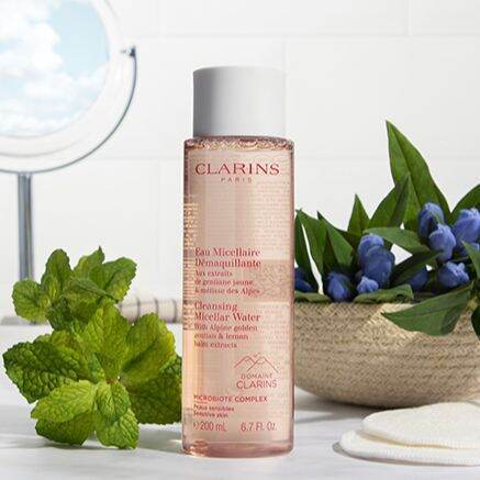 Clarins cleansing micellar water with alpine golden 200ml ล้างเครื่อง ...